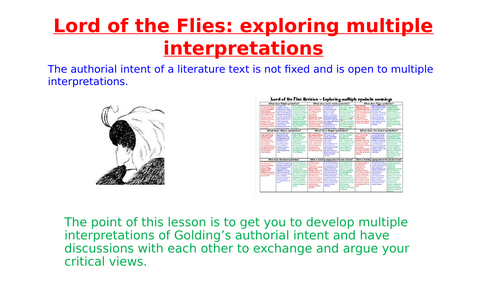 Lord of the Flies Revision Lesson and Resources | Teaching Resources
