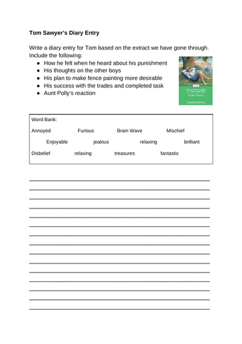 Tom Sawyer extract | Teaching Resources