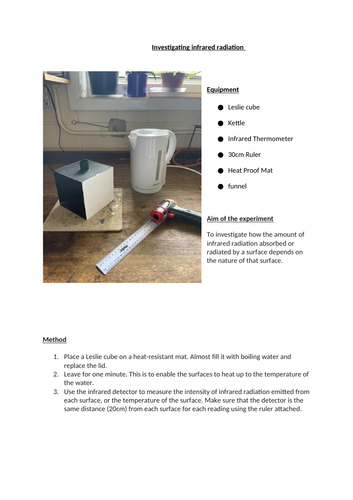 Investigating infrared radiation | Teaching Resources