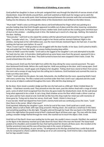 Clockwork/Alma - Narrative | Teaching Resources