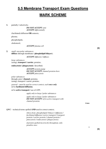 OCR A-Level Biology Plasma Membranes | Teaching Resources