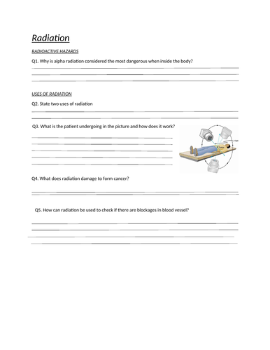 Radiation - Uses and Hazards of ionising radiation | Teaching Resources Radiation - Uses and Hazards of ionising radiation | Teaching Resources