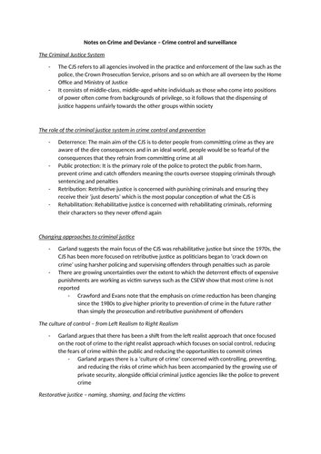 AQA A-Level Sociology - Crime and Deviance (Criminal Justice System ...