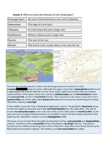 Introduction to Rivers - (KS4 - Key Stage 4) (GCSE) | Teaching Resources