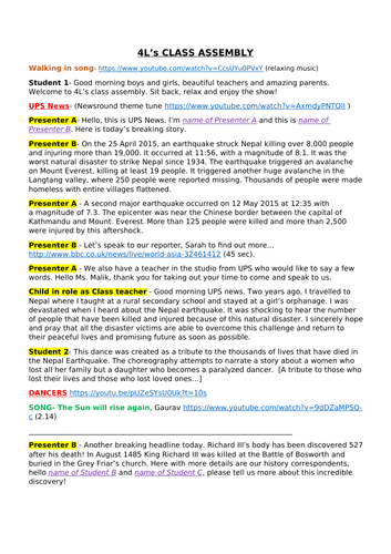 KS2 class assembly PPT and script | Teaching Resources