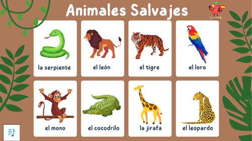 Spanish Jungle Animals PowerPoint KS2 | Teaching Resources