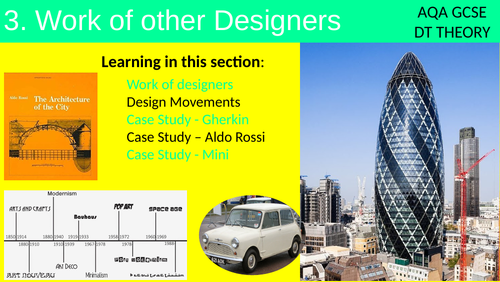 Designers / AQA DT 9 - 1 / Theory Lesson | Teaching Resources