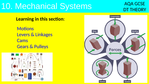 Mechanical Systems / AQA DT 9 - 1 / Theory Lesson | Teaching Resources