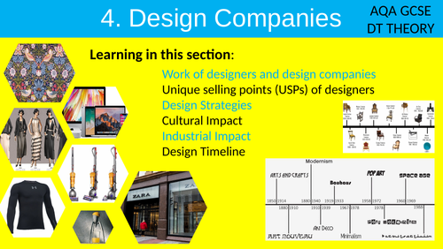 Design Companies / AQA DT 9 - 1 / Theory Lesson | Teaching Resources