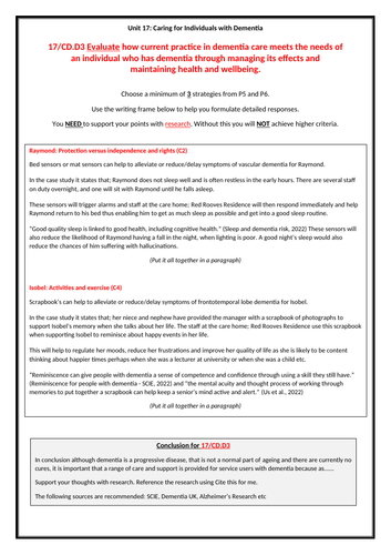 Unit 17: Helpsheets for higher criteria | Teaching Resources