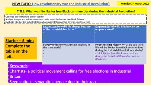 Industrial Revolution Year 8 lesson bundle | Teaching Resources