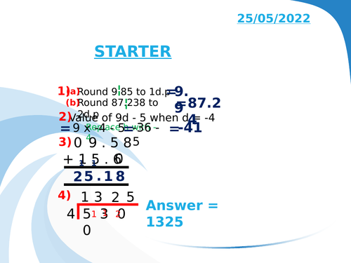 Index Laws Maths lesson | Teaching Resources