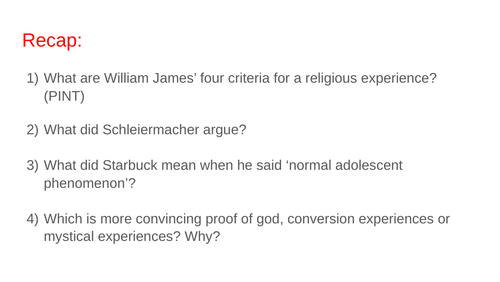 Religious experience OCR a level | Teaching Resources