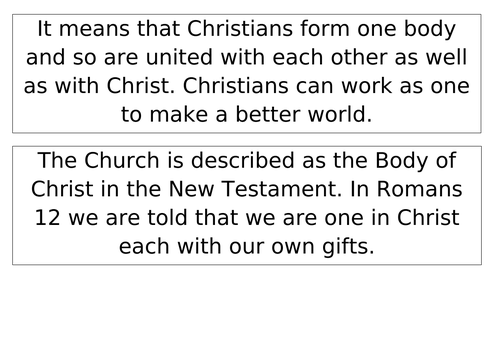 Church as Body of Christ and People of God | Teaching Resources