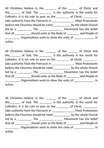 Church as Body of Christ and People of God | Teaching Resources