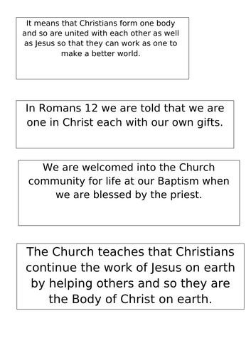 Church as Body of Christ and People of God | Teaching Resources