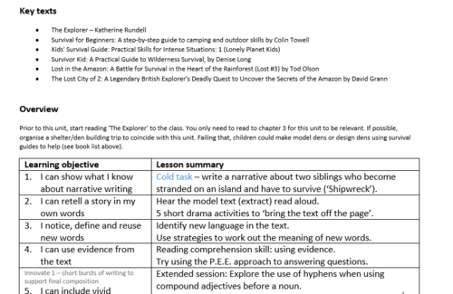 The Explorer - 3 week writing unit | Teaching Resources