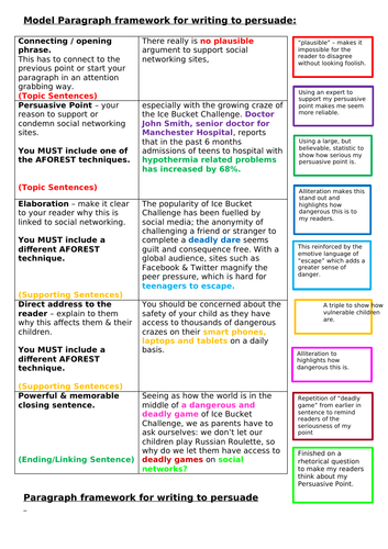 AQA Paper 2 -English Language: How to Write Non-Fiction Paragraphs ...