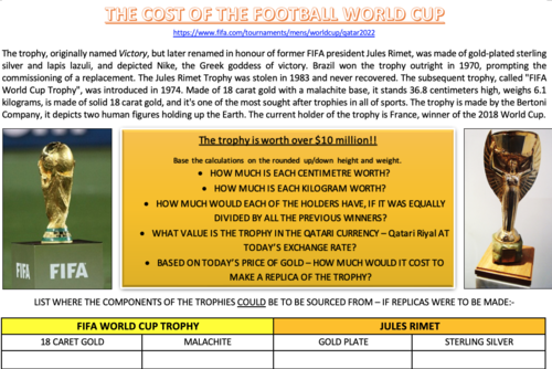WORLD CUP QATAR HOLIDAY ADVENTURE 2022 | Teaching Resources