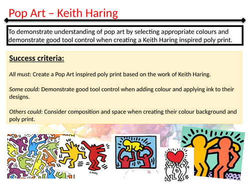 ONE OFF LESSON: Keith Haring Poly Printing Lesson KS3/KS4 | Teaching ...