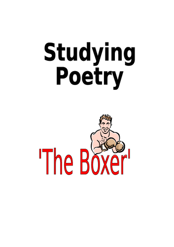 'The Boxer' - Full Unit (Poetry) | Teaching Resources