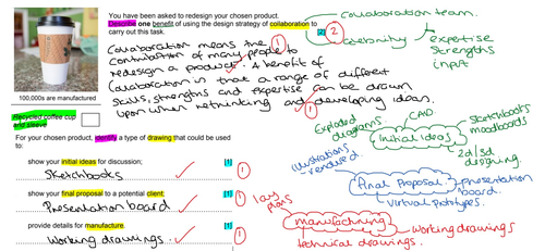EDUCAS DT GCSE Exam Prep Q5 Papers&Board | Teaching Resources