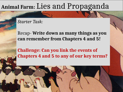 Full Animal Farm Reading Scheme of Work- 17 lessons and resources ...