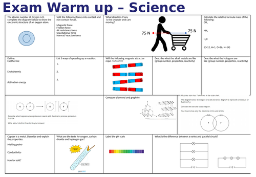 Physical Science AQA Synergy revision - GCSE | Teaching Resources