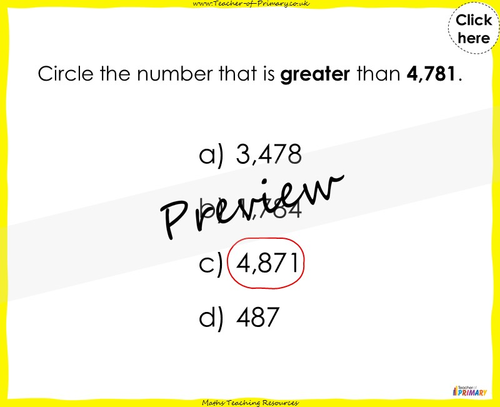 Comparing 4-Digit Numbers - Year 4 | Teaching Resources