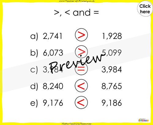 Comparing 4-Digit Numbers - Year 4 | Teaching Resources