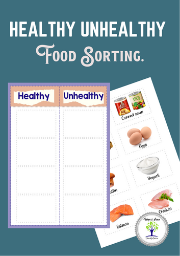Healthy and Unhealthy Foods Sorting | Teaching Resources