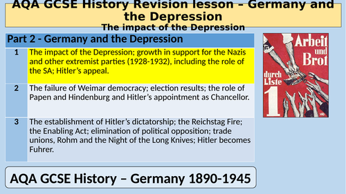 GCSE History Germany 1890-1945 (AQA) - Topic 4 - The impact of the ...