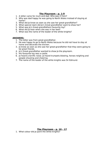 Comprehension: The playroom | Teaching Resources