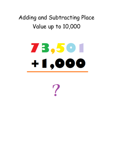 Place Value Addition and Subtraction | Teaching Resources