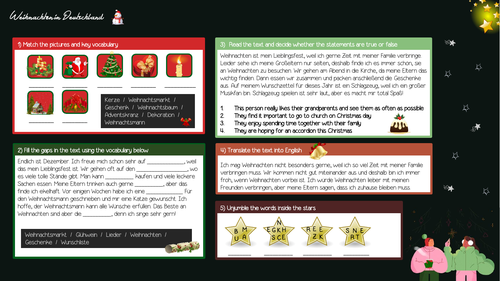 Weihnachten - German Christmas traditions - GCSE level (incl ICT ...