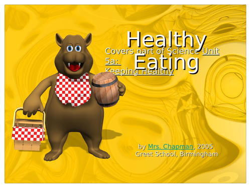 Healthy Eating Planning Powerpoints and Worksheets Physical Education ...