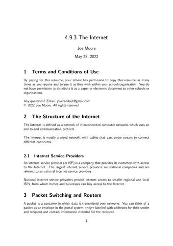 Fundamentals of Communication and Networking - AQA Computer Science A ... Fundamentals of Communication and Networking - AQA Computer Science A ...