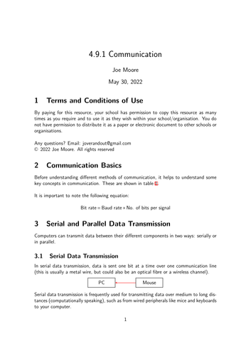 Fundamentals of Communication and Networking - AQA Computer Science A ...