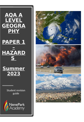 AQA A Level Geography Hazards Revision guide and work booklet ...