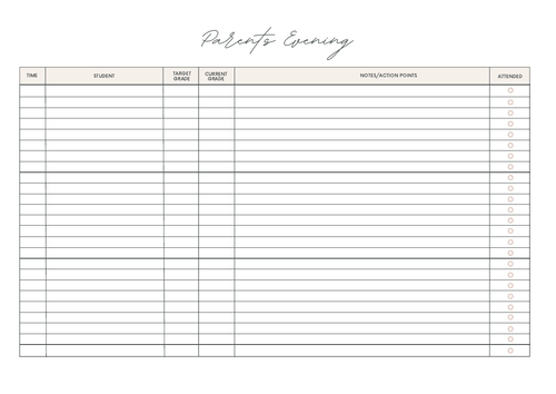 Parents Evening Notes / Printable Notepad | Teaching Resources