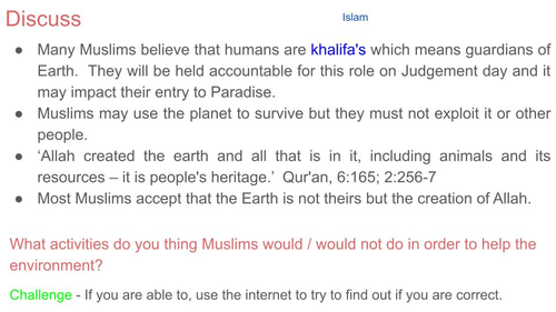 Stewardship - Environmental Issues and Religious Responses | Teaching ...