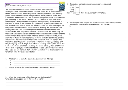 Year 6 Reading Comprehension Bundle | Teaching Resources