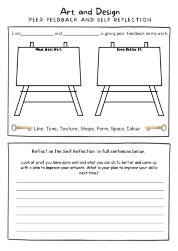 Peer Feedback and Self Reflection Aid | Teaching Resources