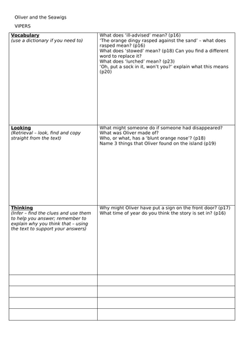 Oliver and the Seawigs - complete English unit | Teaching Resources