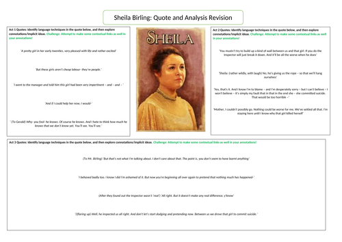 AIC Sheila Revision Sheet | Teaching Resources