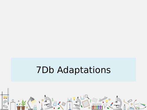 7Db Adaptations - Lesson 2 of 7D Ecosystems (Exploring Science ...