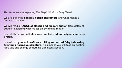 Fairy Tale Scheme of Learning | Teaching Resources