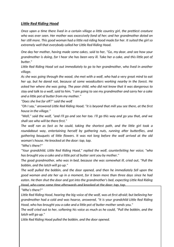 Fairy Tales: Subverting Character, structure, and sentences | Teaching ...