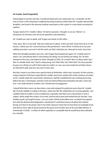 19th Century literature year 7 | Teaching Resources