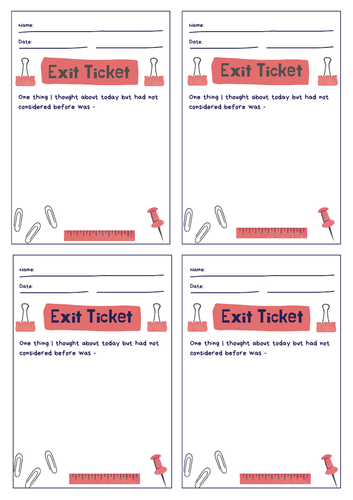Exit Ticket - One thing i thought about today | Teaching Resources